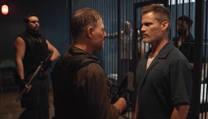 Casper Van Dien and Nicky Whelan in creature feature film Brandon ...